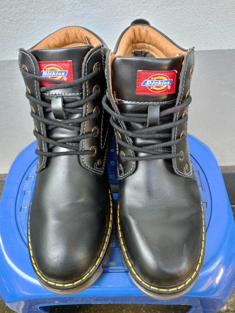 Sepatu Boots Dickies Full black, Fesyen Pria, Sepatu , Sepatu Boot di ...