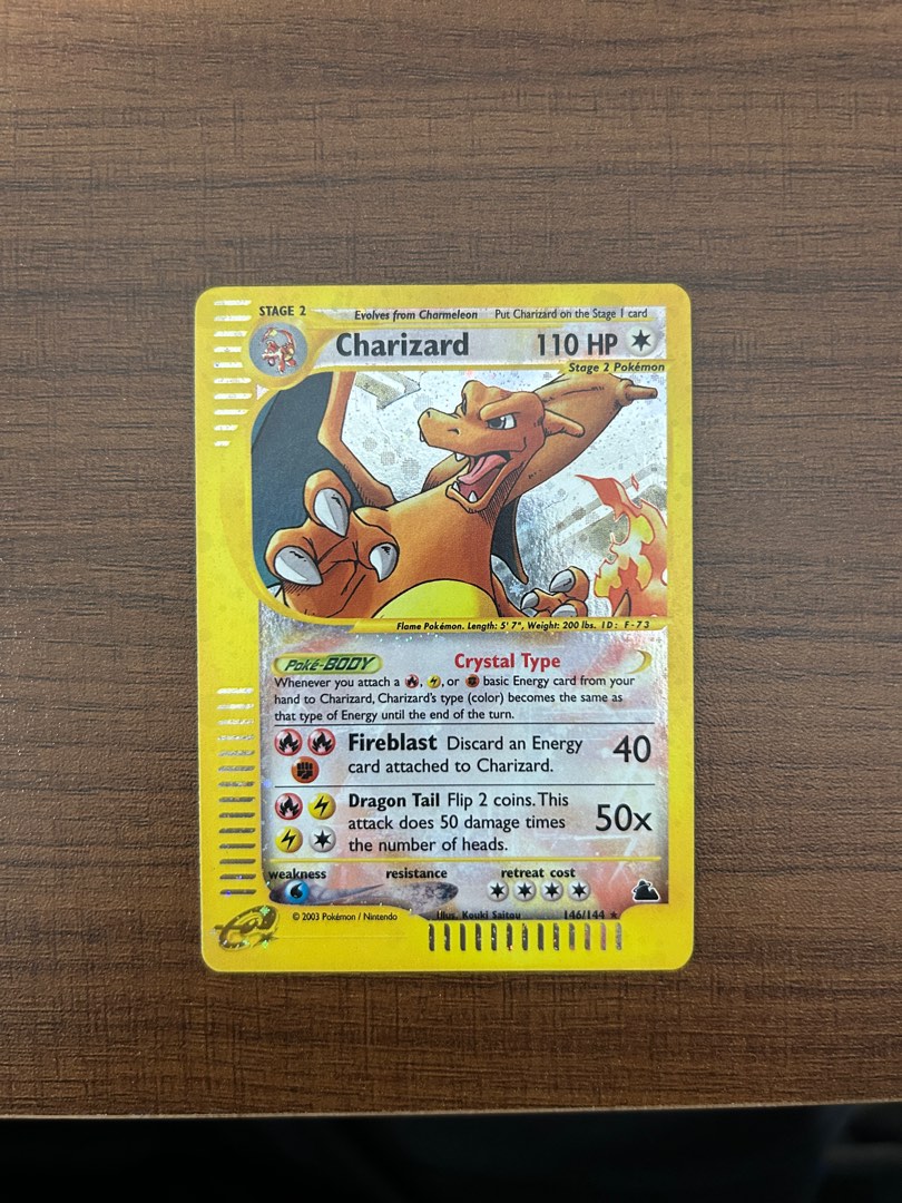 Skyridge Crystal Charizard-146/144-Holo, Hobbies & Toys, Toys & Games ...
