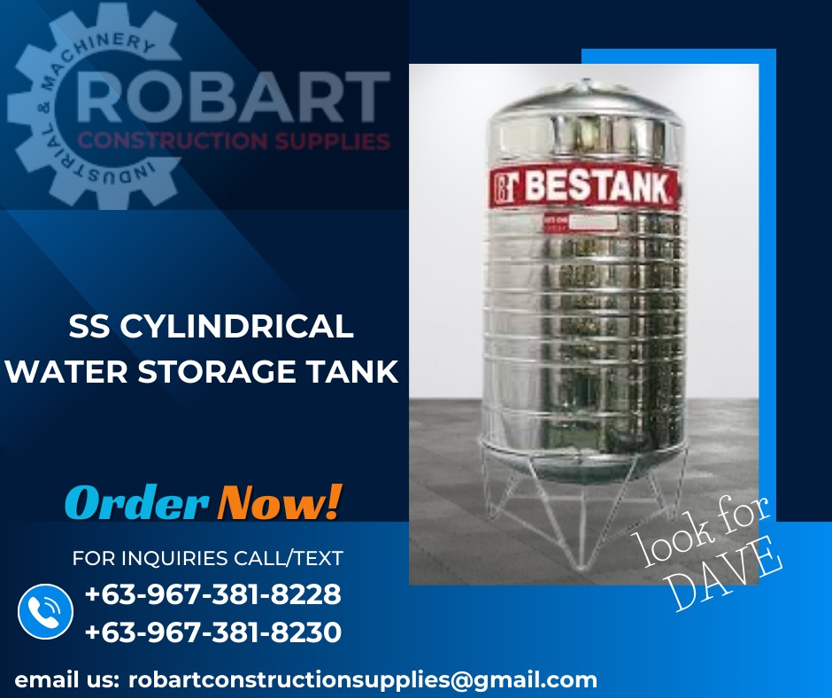 SS CYLINDRICAL WATER STORAGE TANK, Commercial & Industrial ...