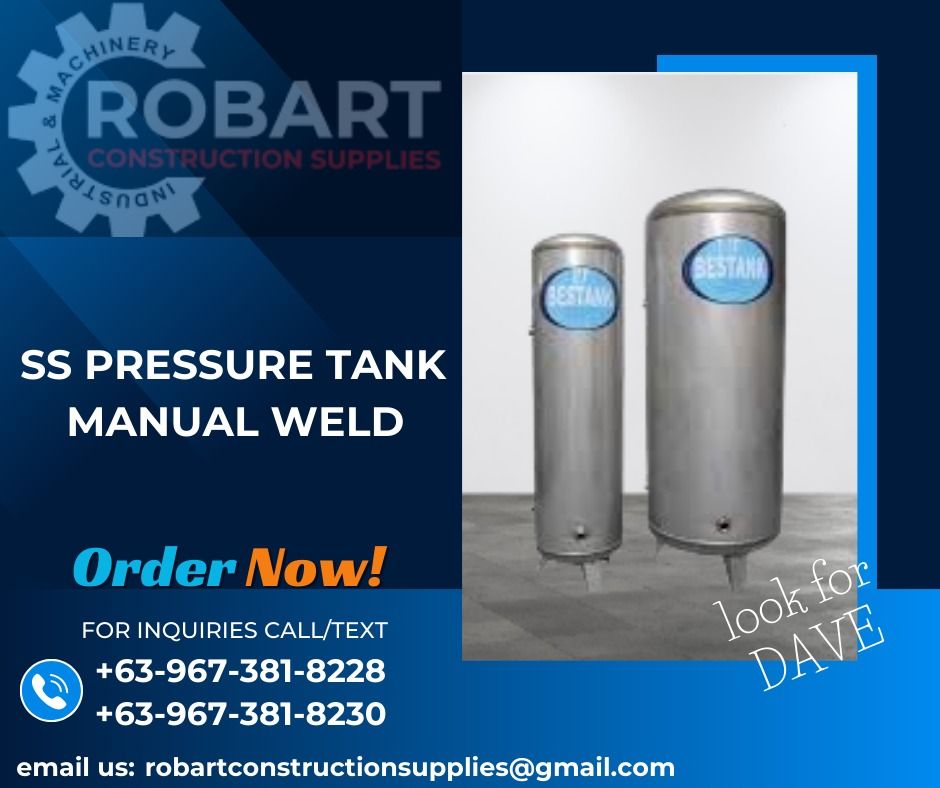 SS PRESSURE TANK MANUAL WELD, Commercial & Industrial, Construction ...
