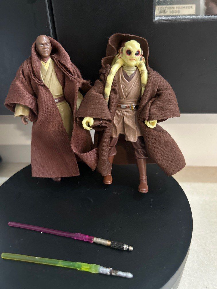 Star Wars 3.75 inch Jedi Masters Mace Windu and Kit Fisto, Hobbies ...