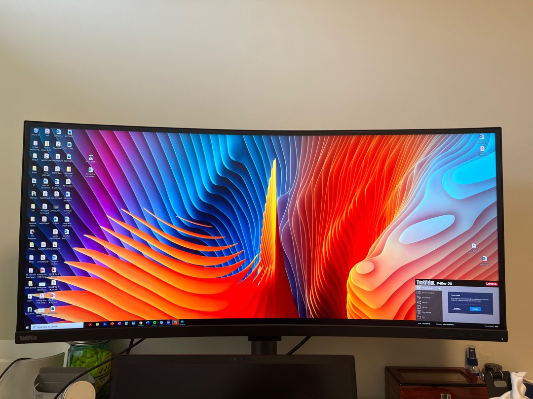 ThinkVision P40w-20 39.7" 5K2K Ultra-Wide Curved Monitor screen ...