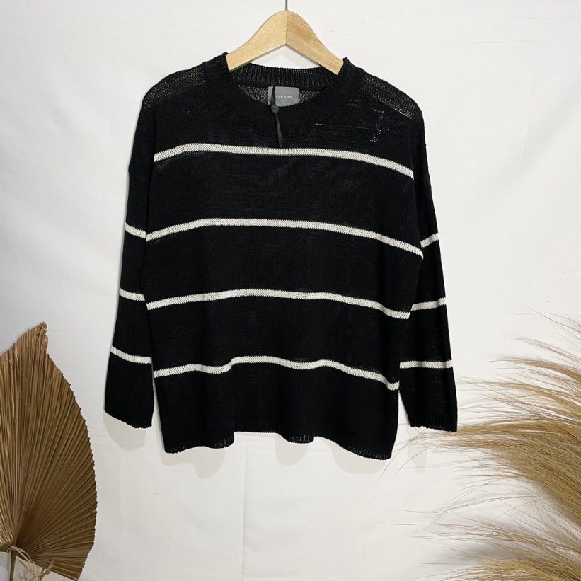 This is april knit stripe salur, Fesyen Wanita, Pakaian Wanita, Atasan ...
