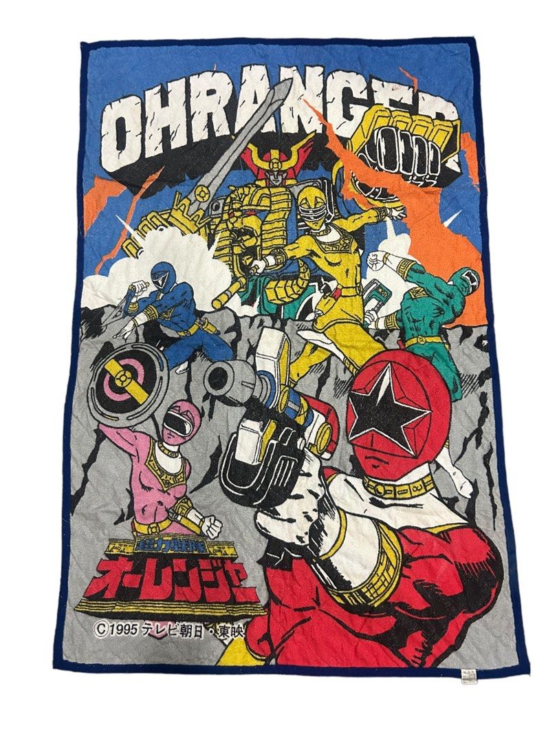Vintage Towel/ blanket Chouriki Sentai Ohranger Super-Powered Squadron ...