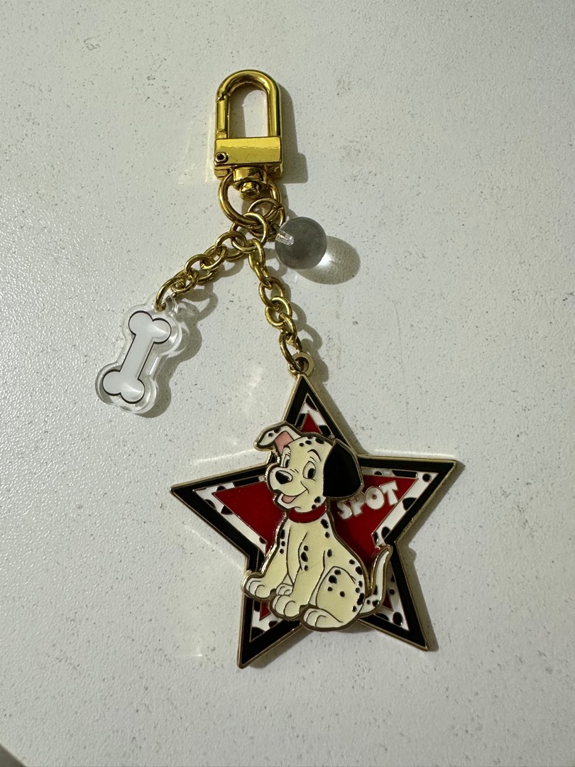 101 dalmatians Miniso Gold keychain dog puppy fidget spinning, Women's ...
