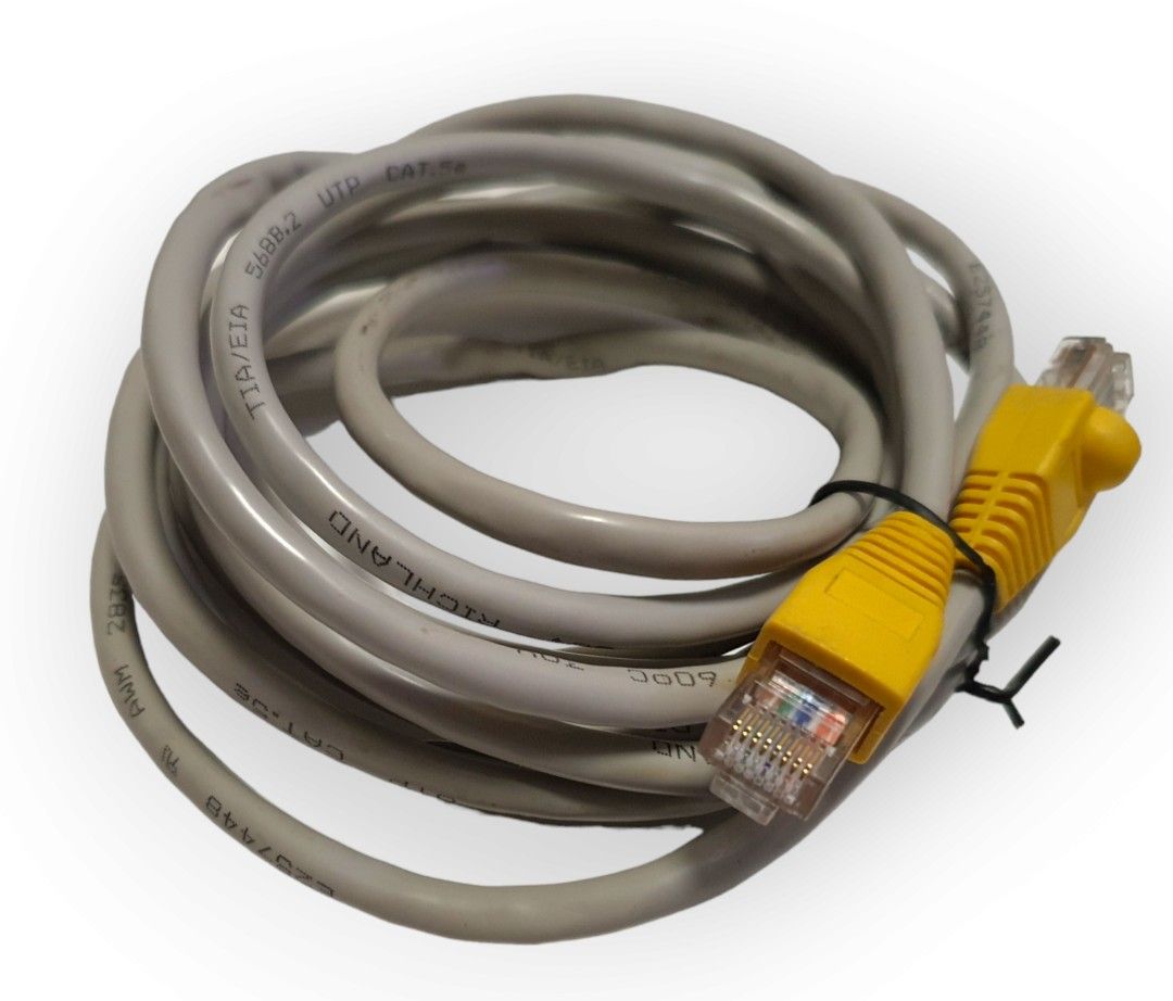 3 metres Cat 5e cable modem router WiFi fiber broadband Singtel Starhub ...