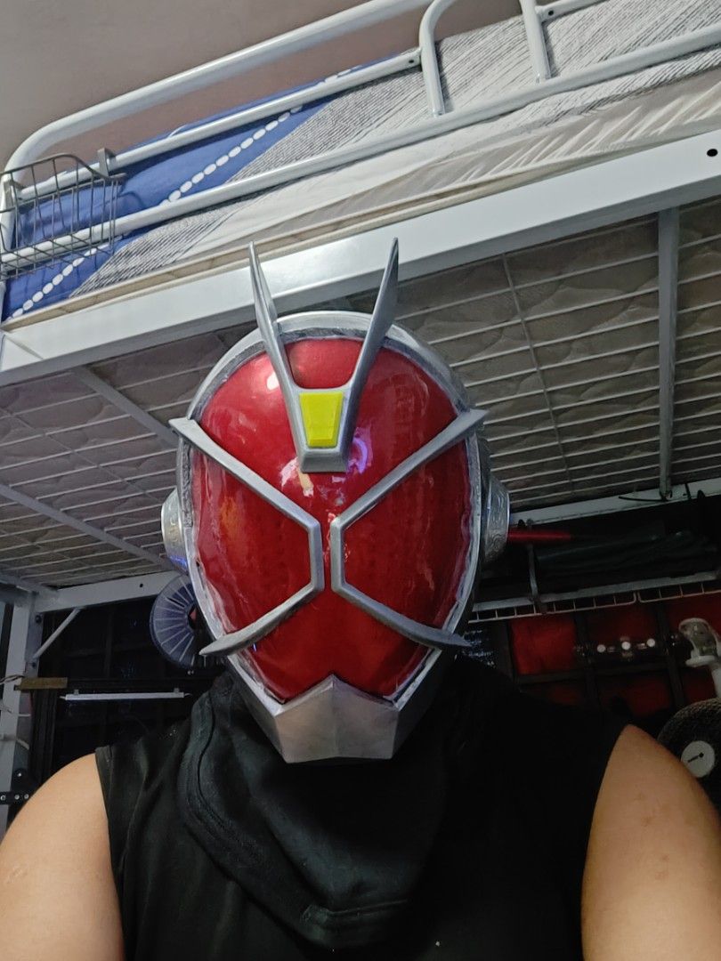 3d print kamenrider wizard flame style helmet, Hobbies & Toys, Toys ...