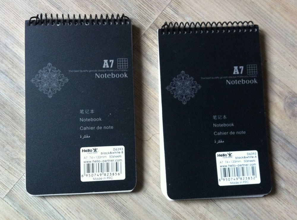 A7 writing drawing Travel Journal Diary Notebook Sketch Memo set of 2 ...