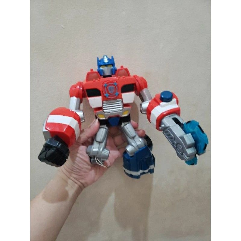Action figure robot Optimus prime junk kaki minus kaki playskol playskool Autobots Transformers ...