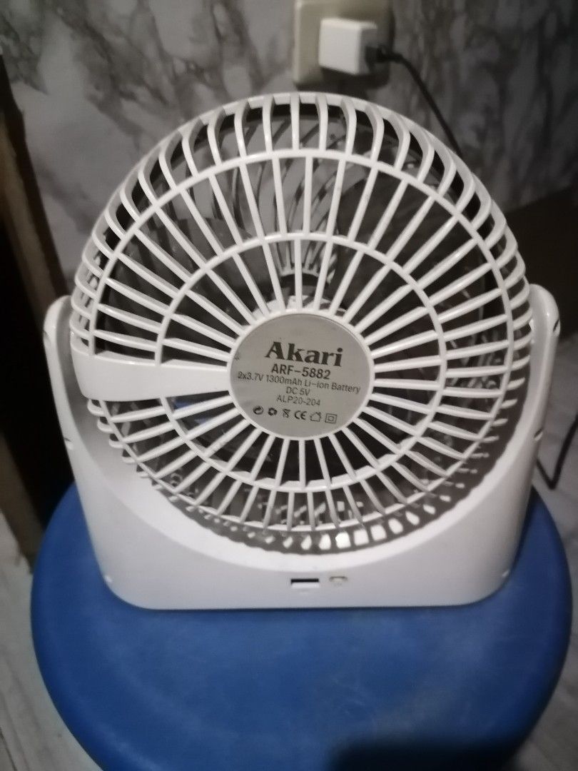 Akari Rechargeable Fan, Furniture & Home Living, Lighting & Fans, Fans ...