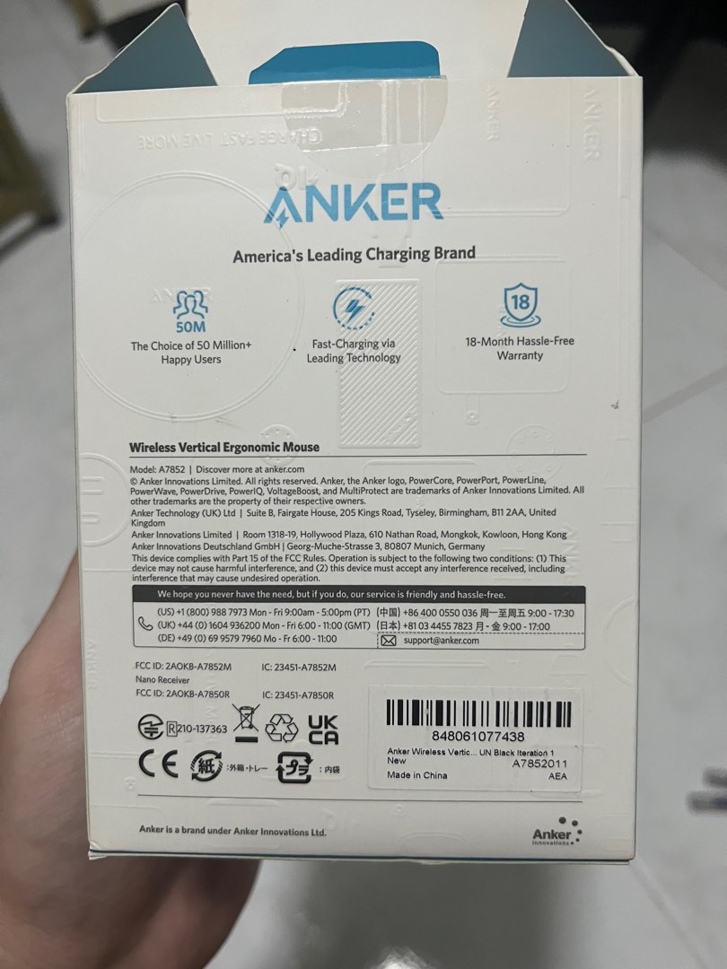 Anker WIRELESS VERTICAL ERGONOMIC OPTICAL MOUSE, Computers & Tech ...