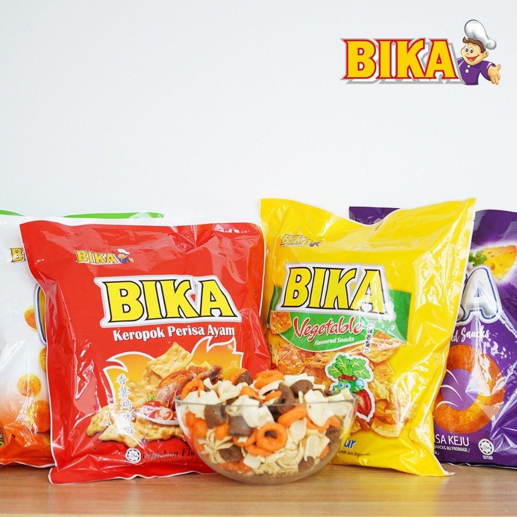 Bika Chicken Flavour 12g x 8pkt Childhood Snack Makanan Ringan Zaman ...
