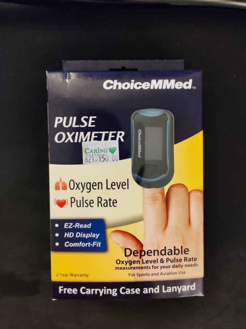 ChoiceMMed Pulse Oximeter, Health & Nutrition, Health Monitors ...