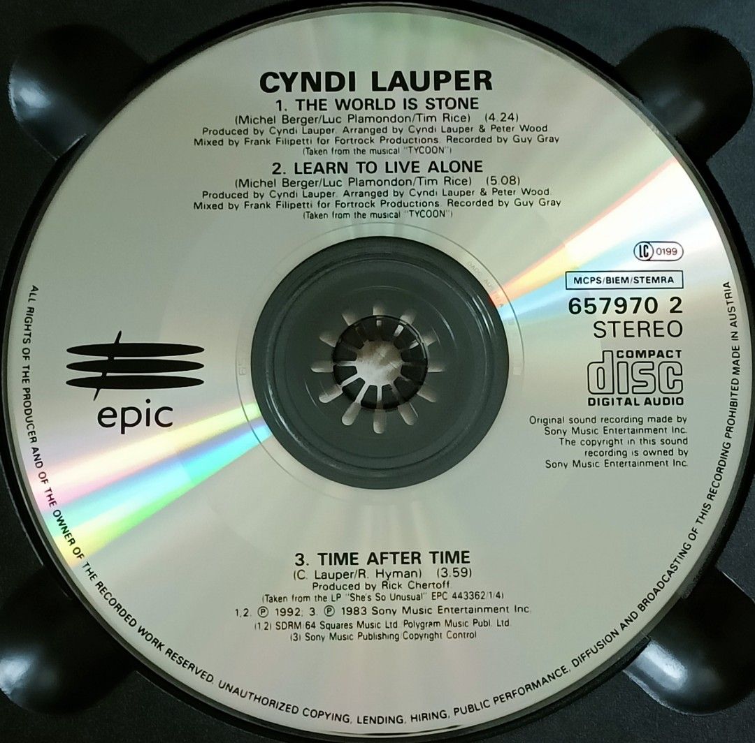 Cyndi Lauper THE WORLD IS STONE CD Single, Hobbies & Toys, Music ...