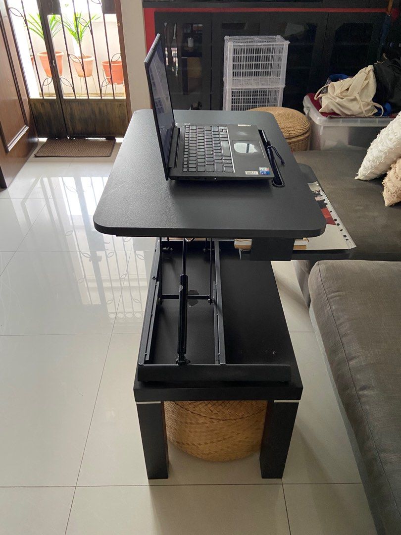 Ergonomic Standing Height Adjustable Computer Desk, Furniture & Home Living, Furniture, Tables ...