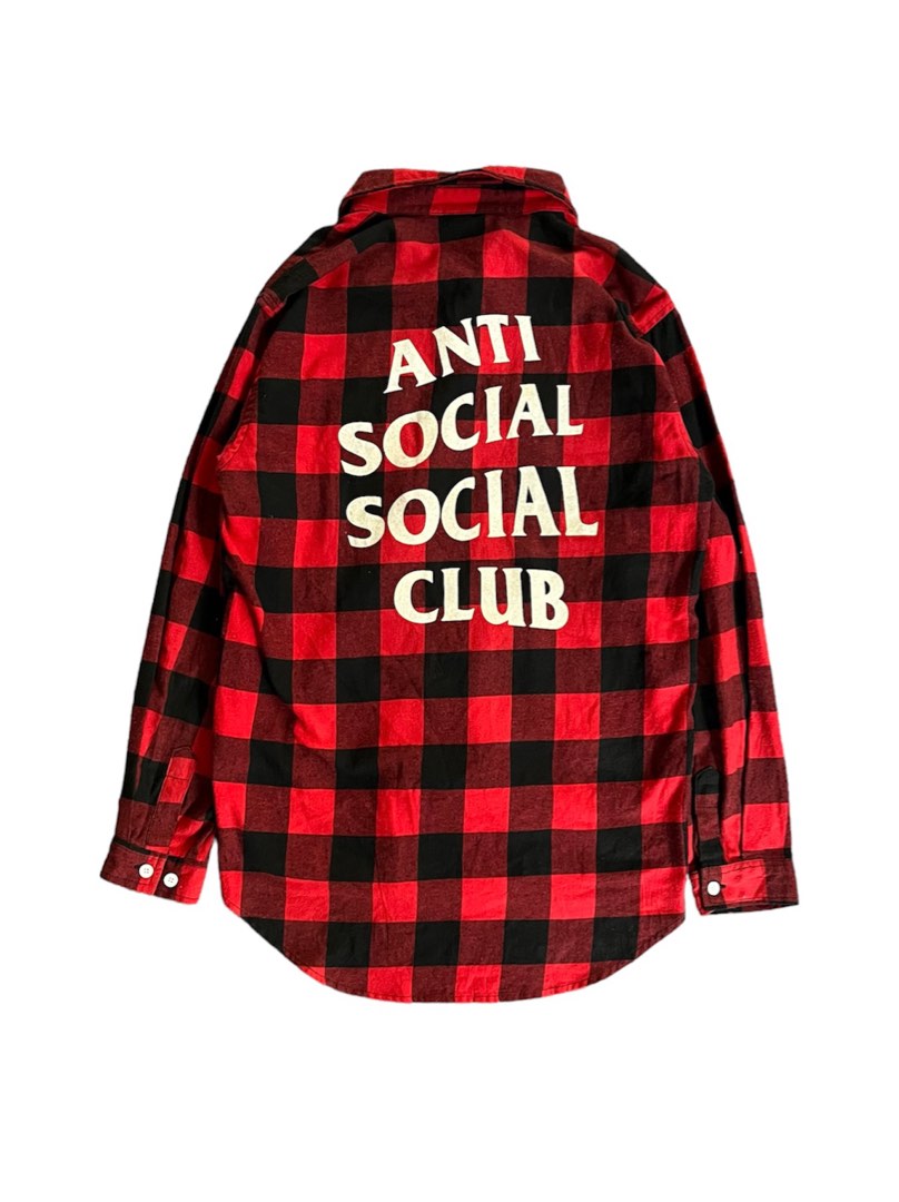 Flannel ASSC anti social social club, Fesyen Pria, Pakaian , Atasan di ...