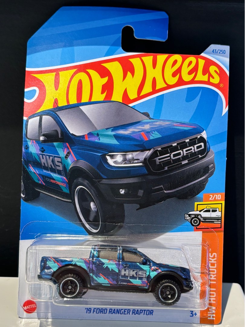 Hotwheels -2019 Ford Ranger Raptor HKS (Blue), Hobbies & Toys, Toys ...