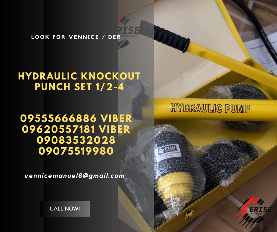 Hydraulic Knockout punch set 1/2-4, Commercial & Industrial, Construction Tools & Equipment on ...