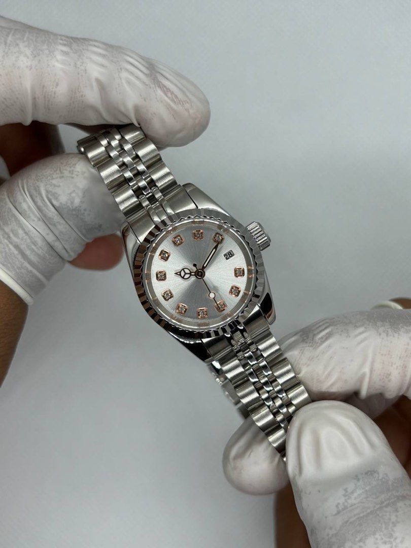 Custom Made Ladies Automatic SEIKO MOD Datejust 26mm NH05, Women's ...