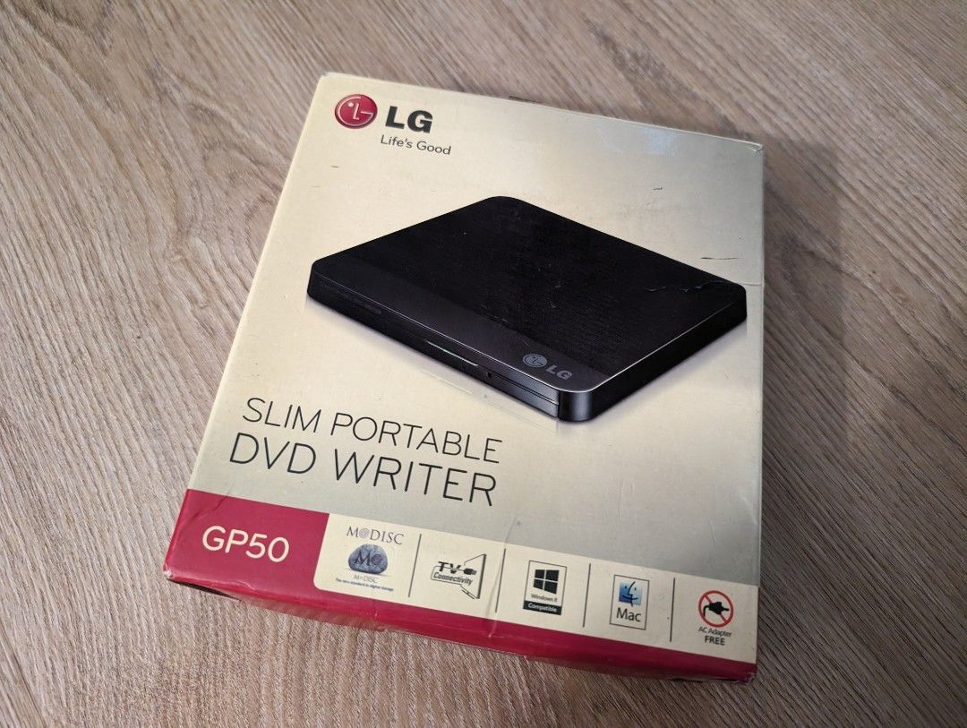 LG Slim Portable CD/DVD Writer Reader, Computers & Tech, Office ...