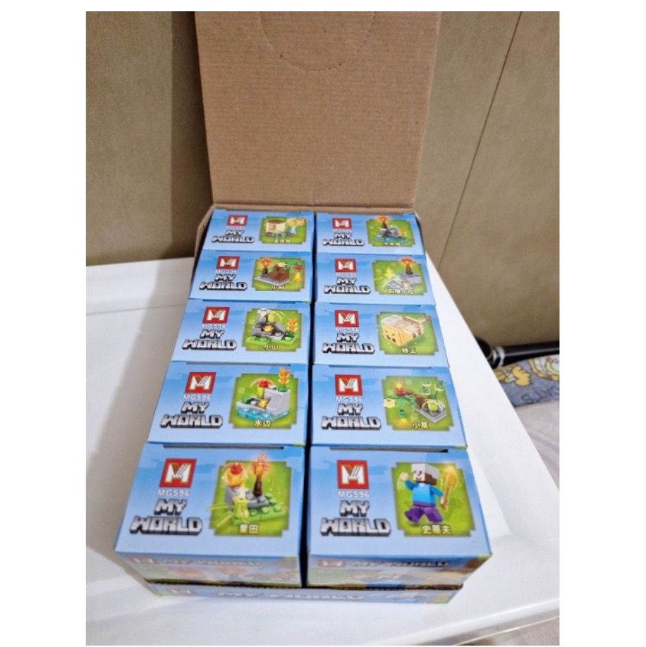 MG596 MY WORLD MINECRAFT MECH BEE FARM SET OF 10 IN 1 MINIFIGURES ...