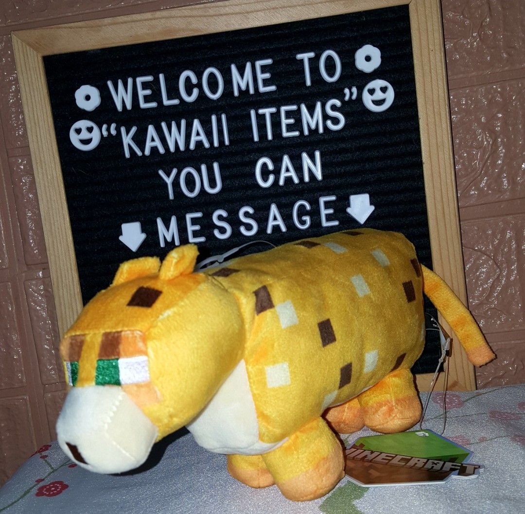 Minecraft Cheetah And Wolf Animal Plush, Hobbies & Toys, Toys & Games ...