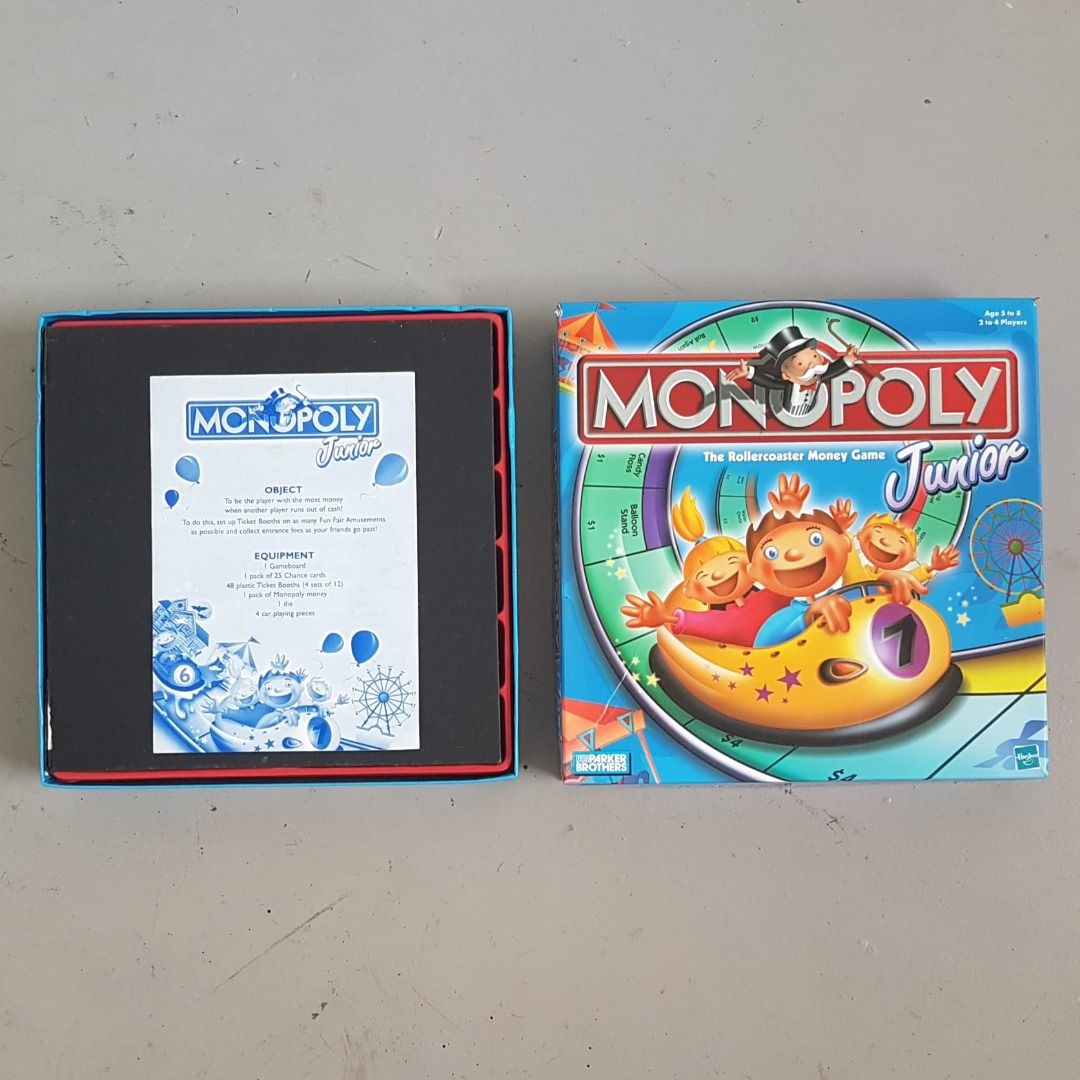 Monopoly Junior, the Roller Coaster Money game, Hasbro, Original ...