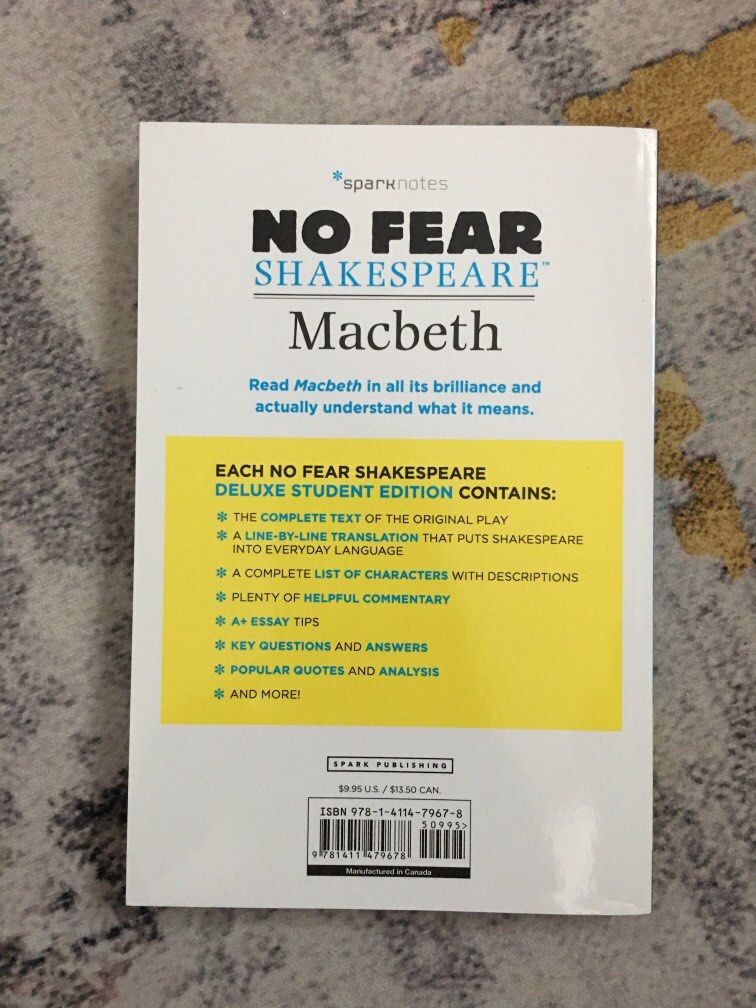 No Fear Shakespeare Macbeth, Hobbies & Toys, Books & Magazines ...