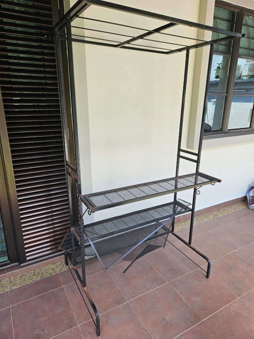 Outdoor Plant Rack, Furniture & Home Living, Outdoor Furniture on Carousell