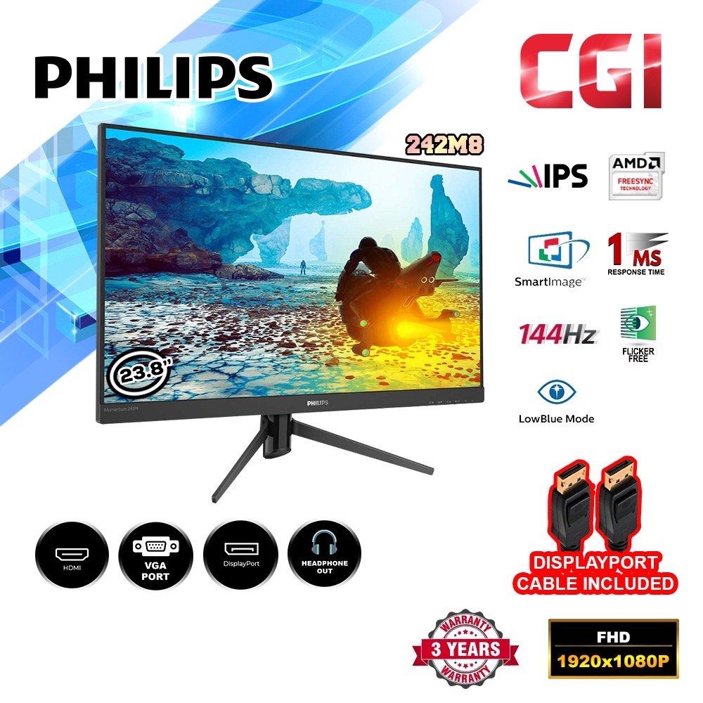 Philips Led Monitor 23.8 inch FHD IPS 144hz, Computers & Tech, Desktops ...