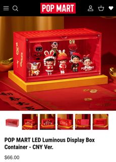 Authentic POP MART 400% Figurine Display Box Container (Transparent ...