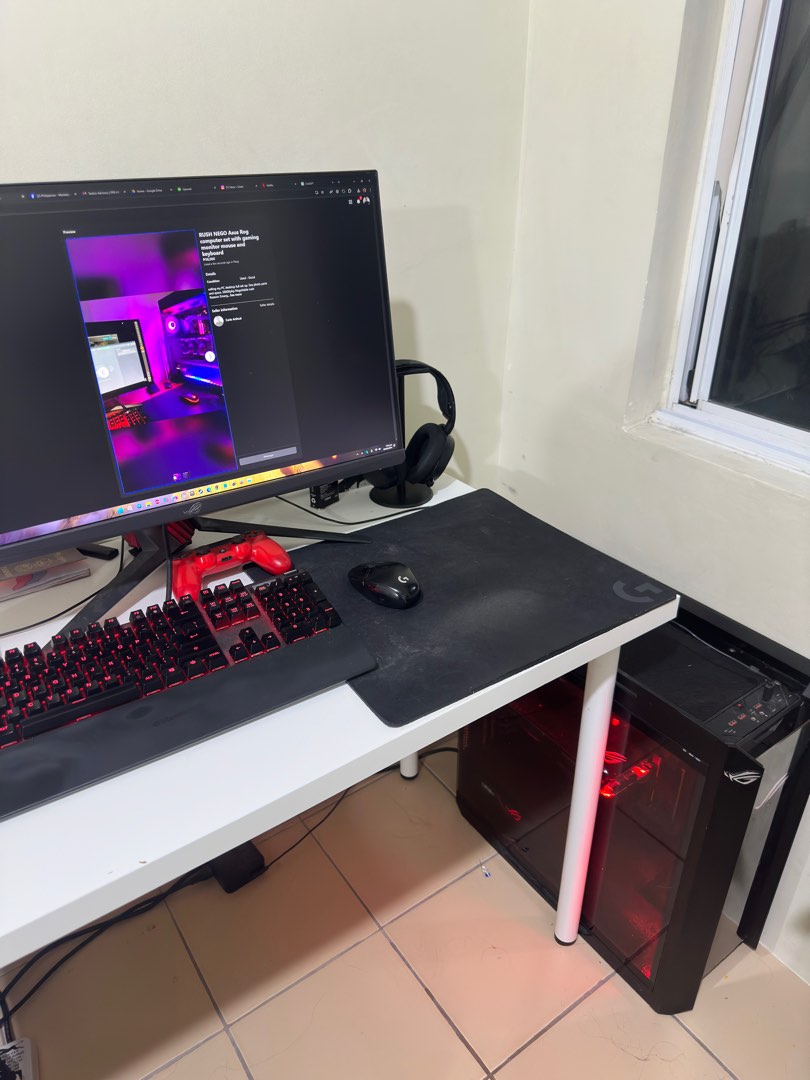 RUSH NEGO Asus Rog computer set desktop with gaming monitor, Computers ...