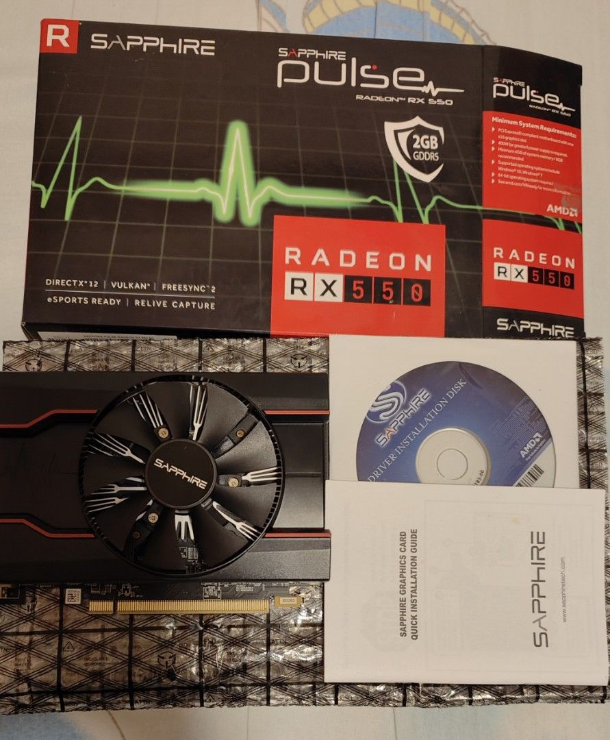 Sapphire Pulse Radeon RX 550 2Gb, Computers & Tech, Parts & Accessories, Computer Parts on Carousell
