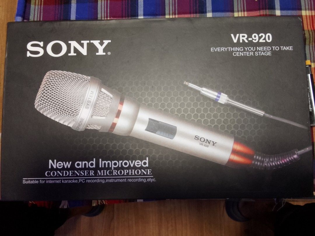Sony wired microphone, Audio, Microphones on Carousell