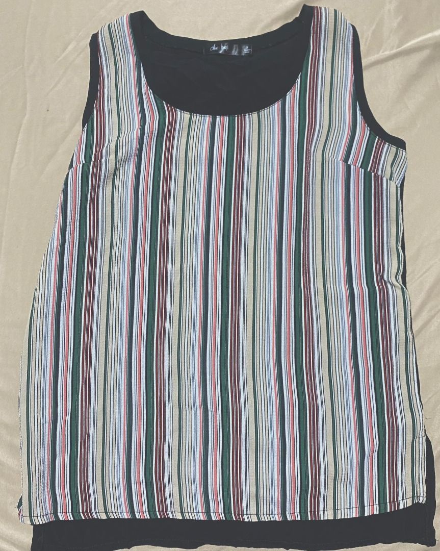 Stripes top as inner for office wear (31" bust line), Women's Fashion ...