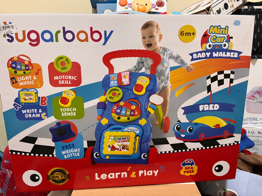 Sugar baby-baby walker, Bayi & Anak, Mainan & Baby Walker di Carousell