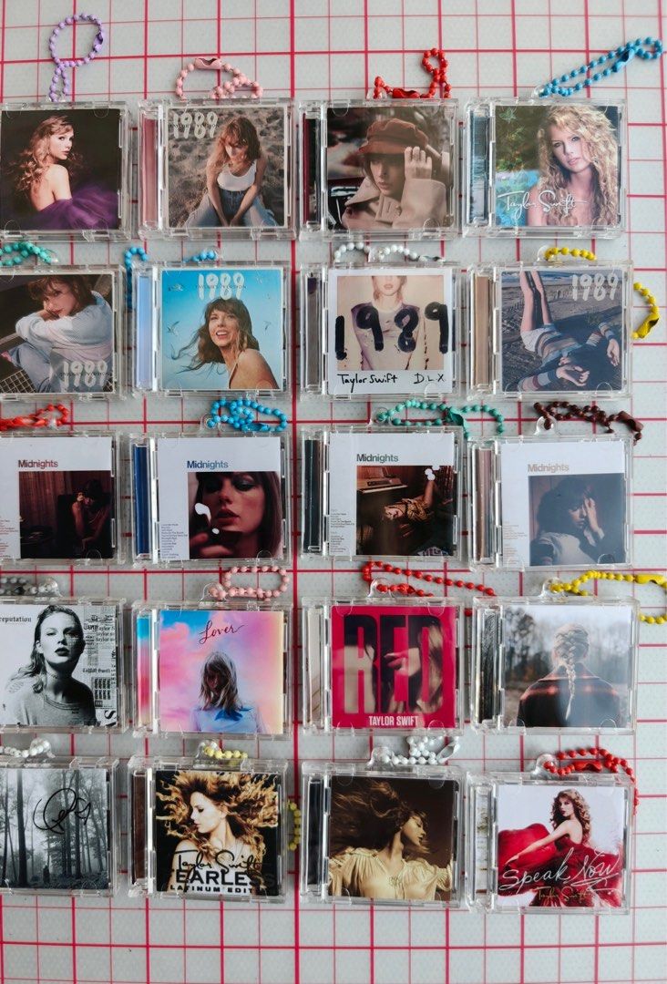 Taylor swift TTPD or any album cd miniature keychain (CUSTOMISABLE ...