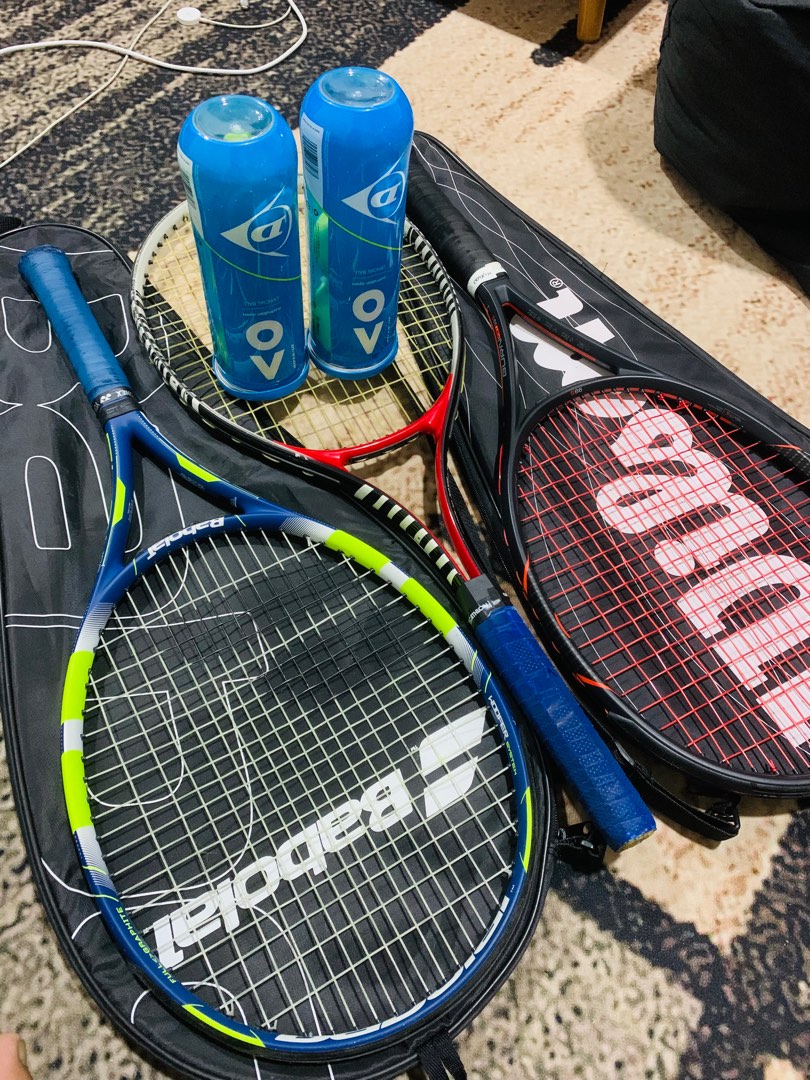 Tennis Racket and balls, Sports Equipment, Sports & Games, Racket ...