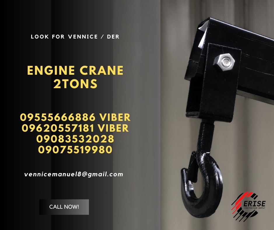 TITAN 2tons engine crane, Commercial & Industrial, Construction ...