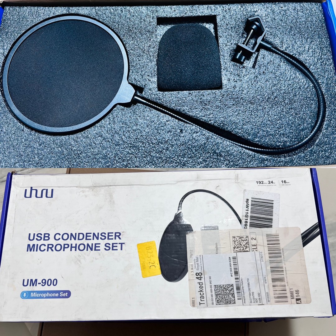 Uhru USB condenser microphone set (UM-900), Audio, Microphones on Carousell