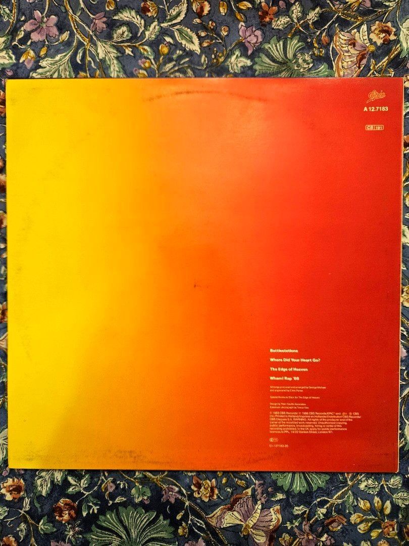 Vinyl Record: Wham! - The Edge Of Heaven 12" [Genre: Electronic ...