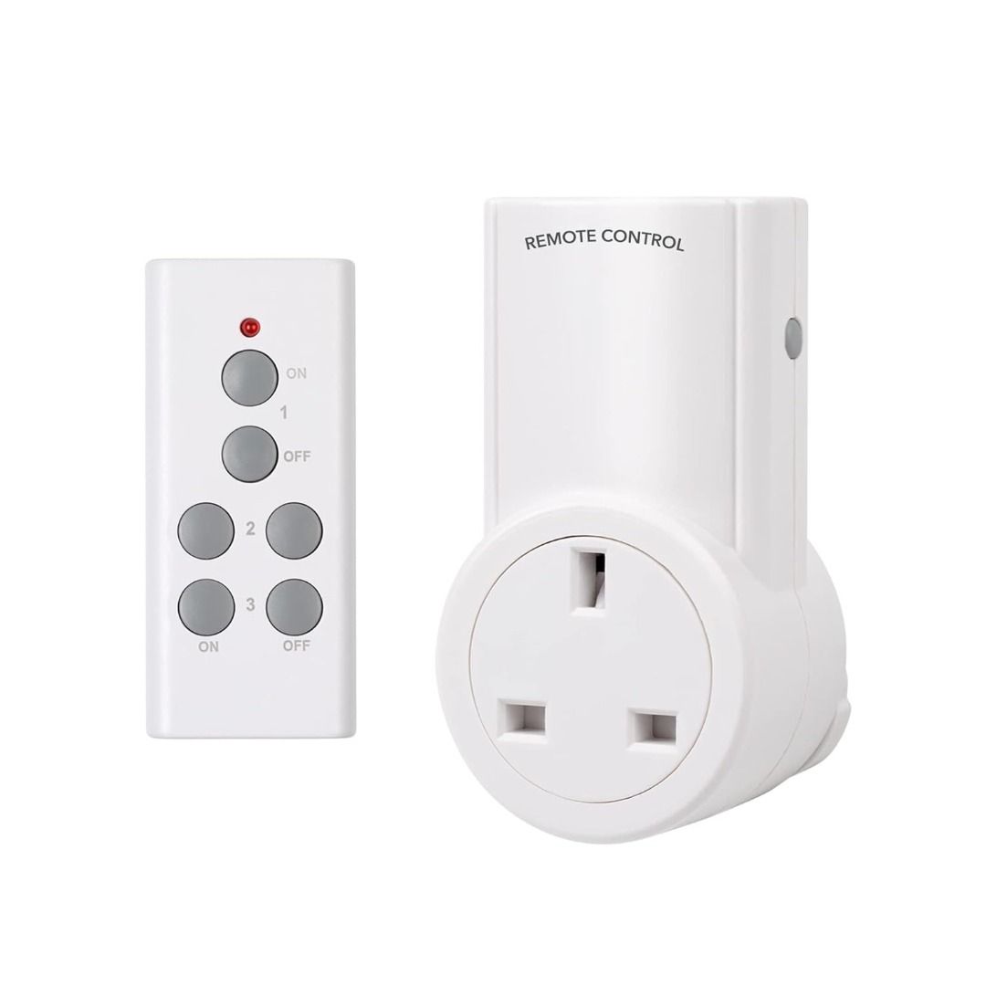 無線遙控插頭插座13A開關30M工作範圍家用電器 sasckp Wireless Remote Control Plug Socket 13A Switch 30M Operating ...