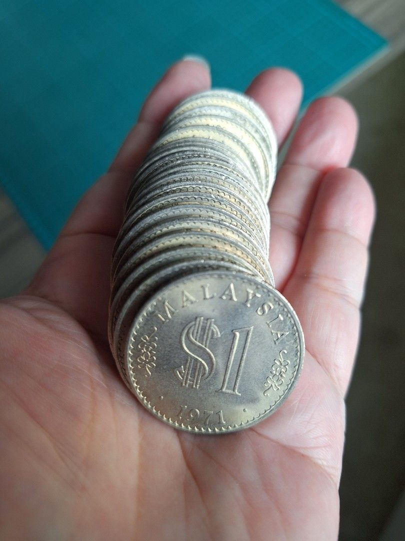 20x 1971 RM1 Malaysia currency 1st series one Ringgit old coins, World ...