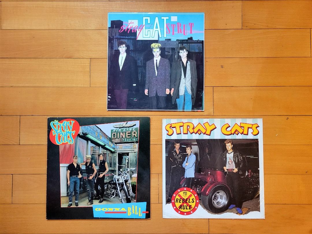 一共3隻 Stray Cats 黑膠唱片, 興趣及遊戲, 音樂、樂器 & 配件, 音樂與媒體 - 黑膠碟 - Carousell