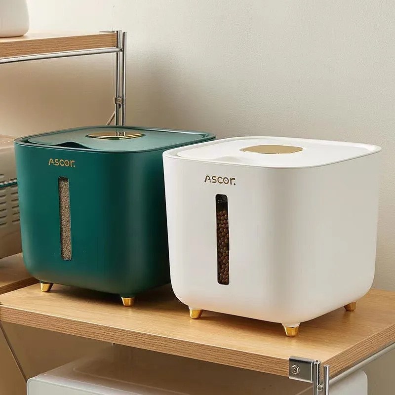 5/10 KG Rice Storage Box Grain Container Household Cereal Rice Bucket ...