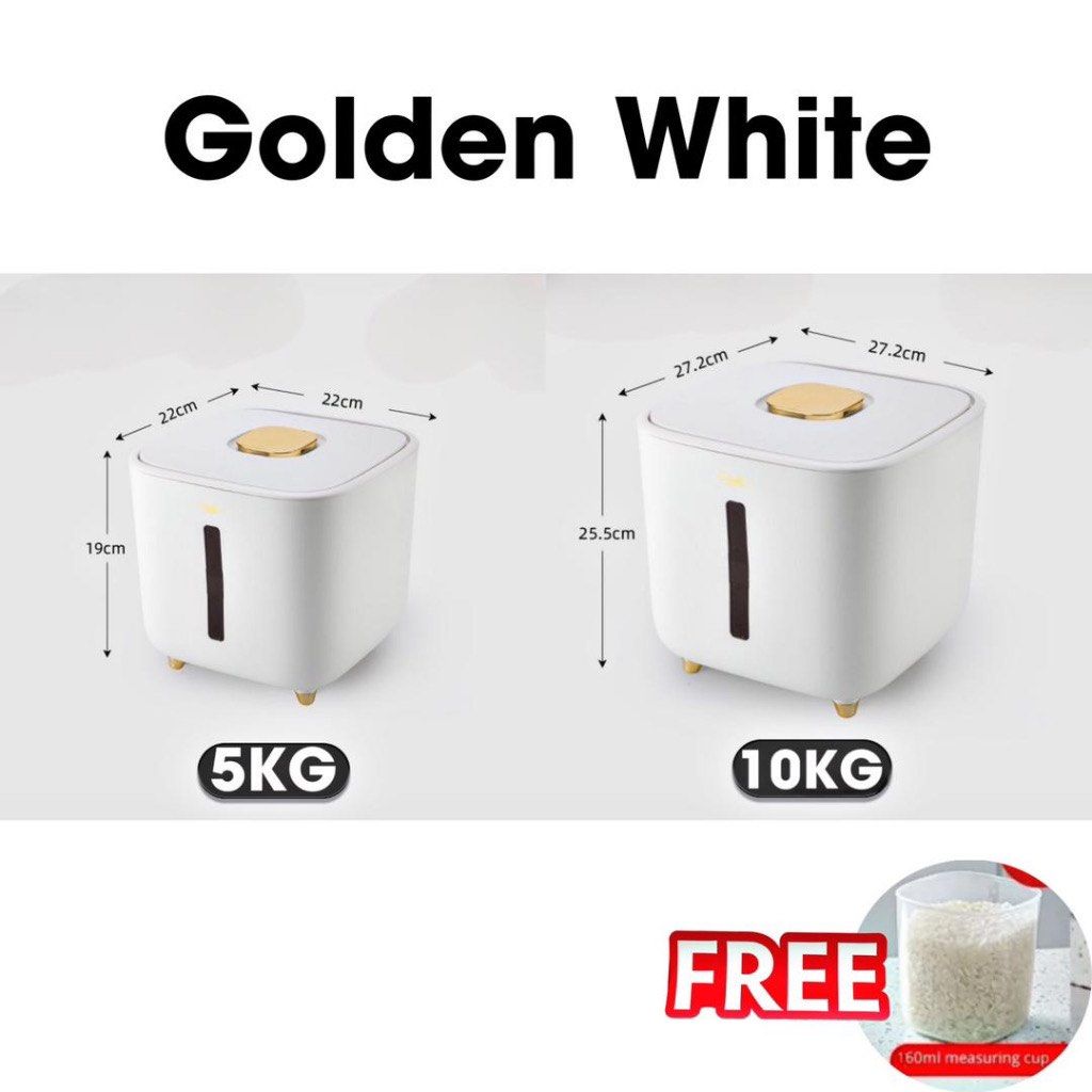 5/10 KG Rice Storage Box Grain Container Household Cereal Rice Bucket ...