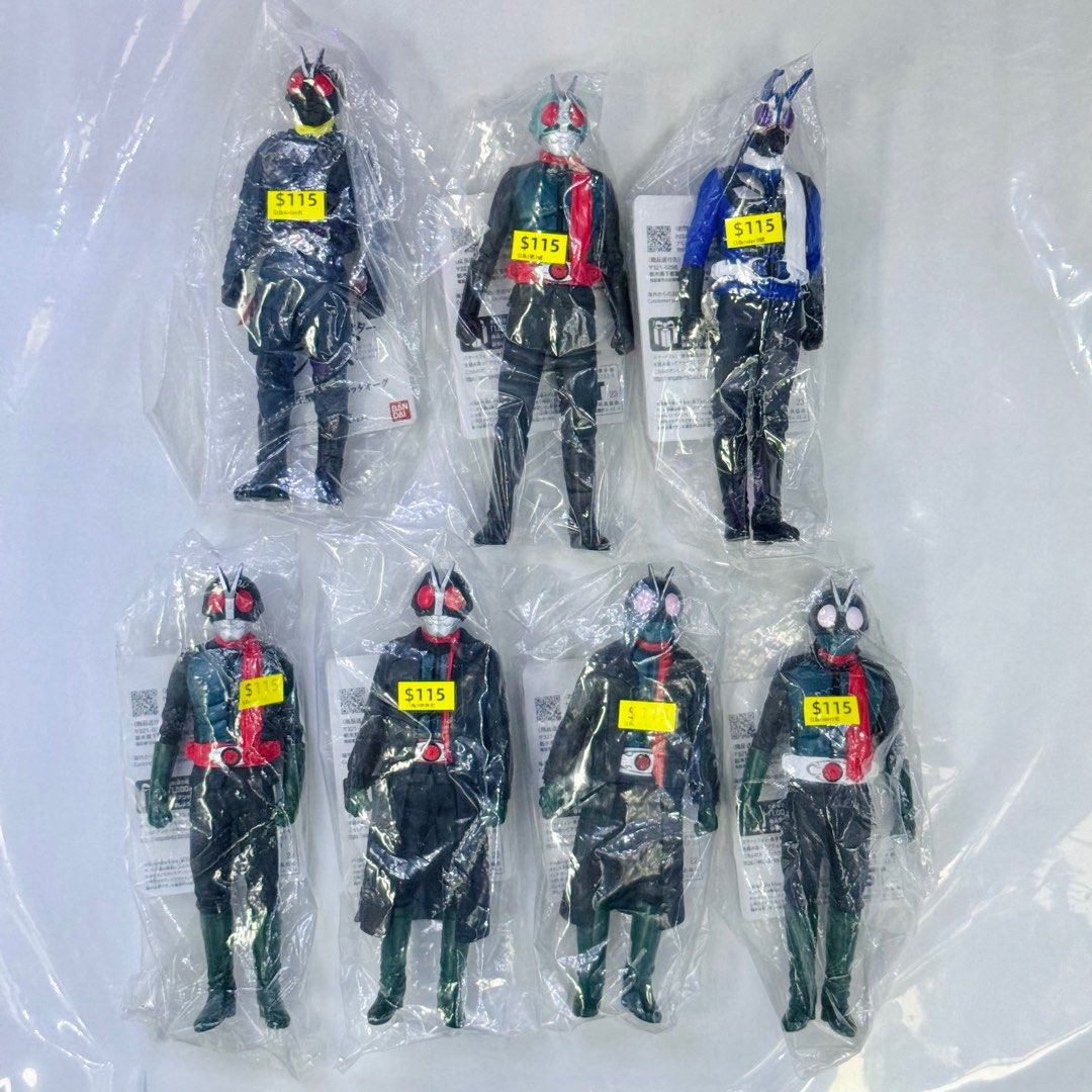 全新日版正貨 Bandai 幪面超人 拉打 Kamen rider sofubi 新1號 古迦 電王 Rider Black sun ...