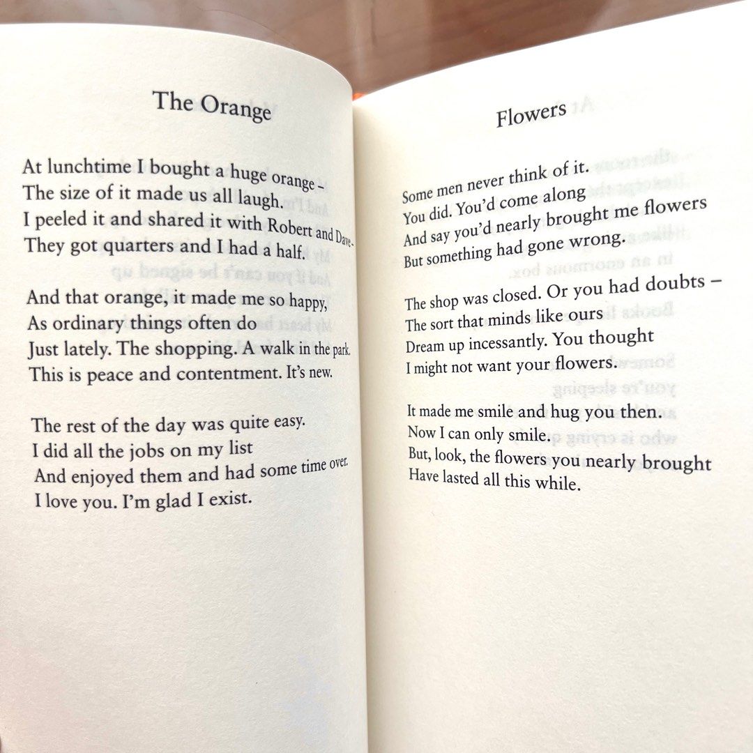 🍊 The Orange and Other Poems Wendy Cope 詩集 禮物書 poetry, 書籍、休閒與玩具, 書本及雜誌 ...