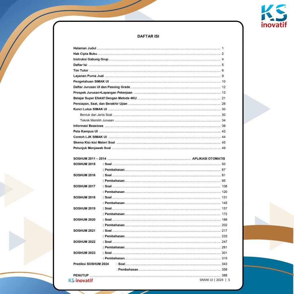 BUKU KAMPUNG SOAL SIMAK UI SOSHUM 2024, Buku & Alat Tulis, Buku di ... BUKU KAMPUNG SOAL SIMAK UI SOSHUM 2024, Buku & Alat Tulis, Buku di ...
