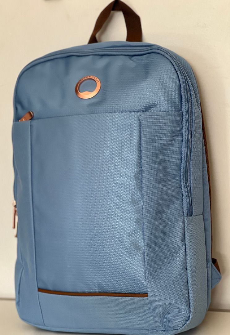 DELSEY PARIS RAMEY SKY BLUE LUGGAGE TRAVEL WORK LAPTOP BACKPACK BAG ...
